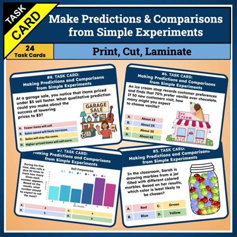 Teks Math 76h Task Card Make Predictions And Comparisons From Simple