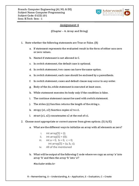 Assignment4ch4arrayandstringpdf 2024 09 30 131617 Pdf Software