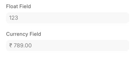 The Decimal Field In A Read Only State Needs To Display Decimal Places