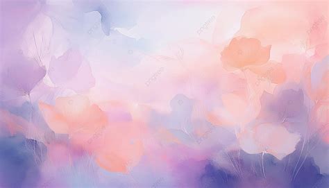 Soft Pastel Colored Abstract Art Featuring Delicate Shapes And Flowing