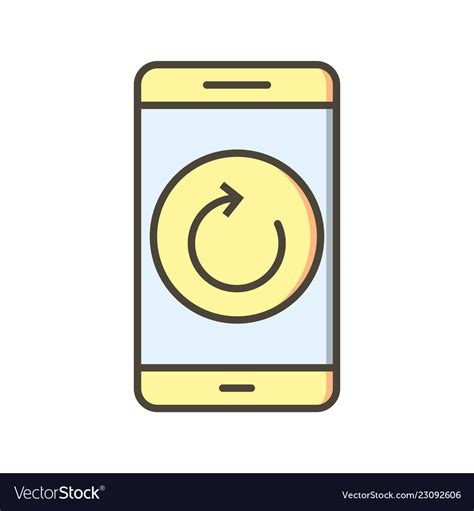 Reset Mobile Application Icon Royalty Free Vector Image