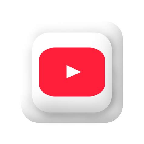Youtube Logo With Red And White Color 60385792 Png