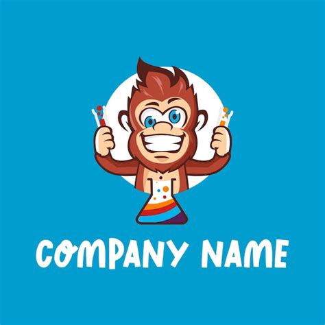 Premium Vector Crazy Monkey Logo Design Illustrationhead Of A Monkey
