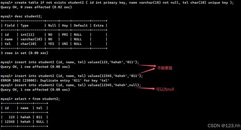 Mysql表的约束建好表后怎么加约束 Csdn博客