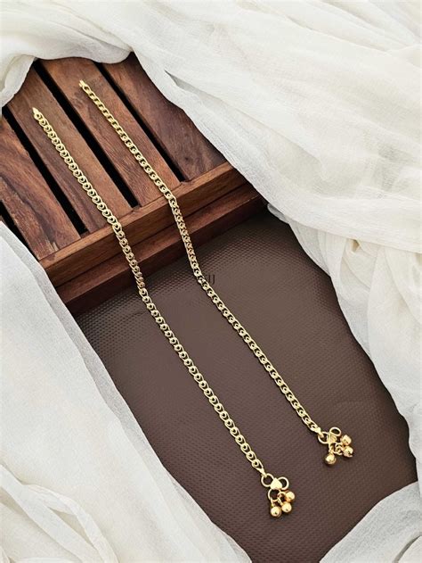 Classic Peacock Ad Anklet South India Jewels