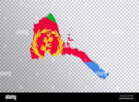 Eritrea Flag On Map Transparent Background Clipping Path Stock Photo Alamy
