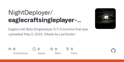 Github Nightdeployer Eaglecraftsingleplayer Test Eaglercraft Beta