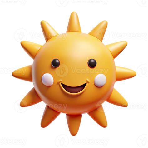 Splendid Timeless Circular Sun Character With Simple Rays Smiling Face Scalable Single Weight