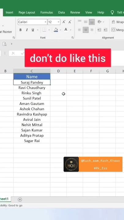 remove surname shortcut in excel boss full name is not required please