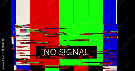 No Signal Board With Distorted And Glitch Effect Seamless And Loopable 3d Abstract Concept