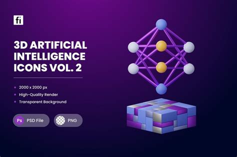 Premium Psd 3d Illustration Artificial Intelligence Neural Network