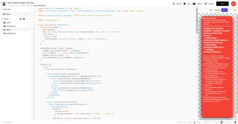 snack broken markdown examples have bad synthax swipelistexample can