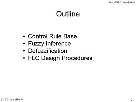 Intro ANN Fuzzy Systems Lec 34 Fuzzy Logic