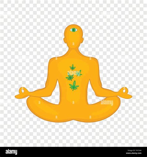Man In Lotus Position Icon Cartoon Style Stock Vector Image Art Alamy