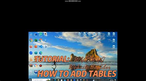 Wysiwyg Web Builder L Basic Tutorial On How To Add Tables And All
