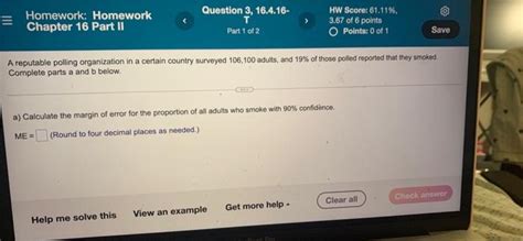 Solved Homework Homework Chapter 16 Part Ii Question 3