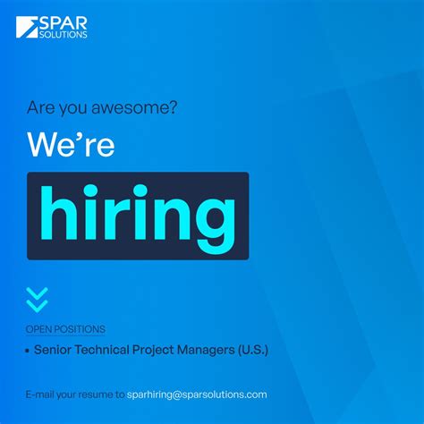 Spar Solutions On Linkedin Hiring Technicalprojectmanager
