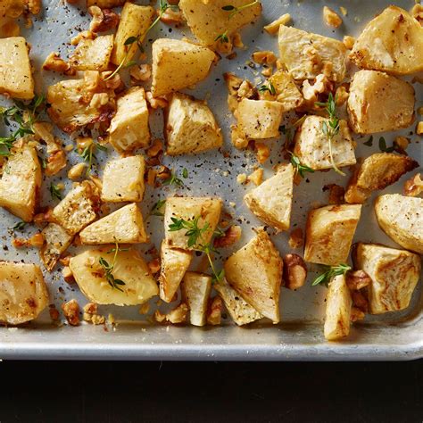 Roasted Celery Root With Walnuts And Thyme Recipe Bon Appétit