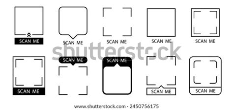 Qr Code Set Scan Me Scan Stock Vector Royalty Free 2450756175 Shutterstock