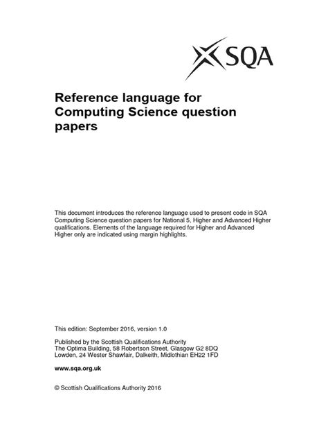 Reference Language For Computing Science Sep2016 Pdf Inheritance