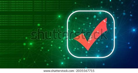 2d Illustration Checkbox Tick Sign Stock Illustration 2035567715