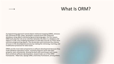 Ppt What Is An Orm And How Does It Work Powerpoint Presentation Free Download Id14350572
