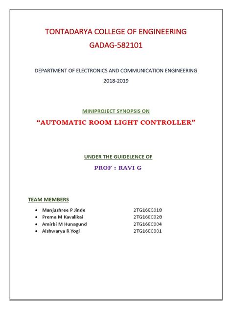 Automatic Room Light Controller Pdf Microcontroller Infrared