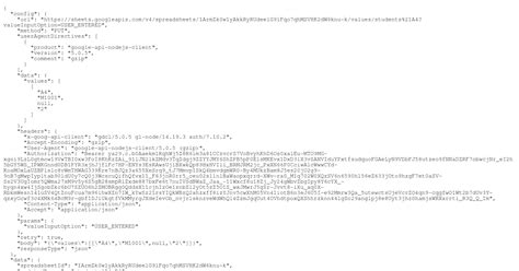 NodeJS Google Sheet API Codesandbox