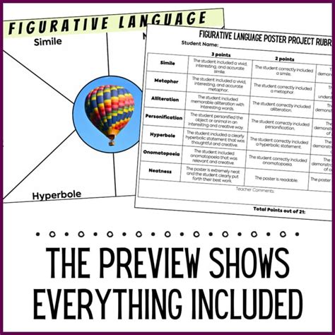 Figurative Language Project Assessment Metaphors Hyperbole