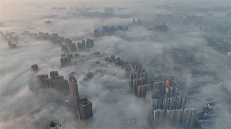 Foggy Phenomenon Blankets Entire Skyline In Billowing Dreamscape Cgtn