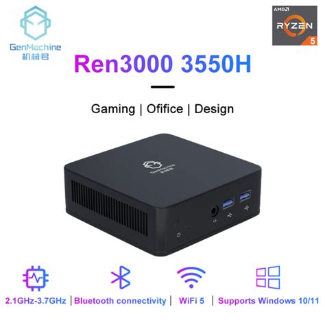 Genmachine Mini Pc Amd Ryzen H Cpu Windows Ren H Ddr Gb Gb Gb Gb