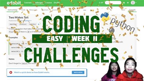 Learn To Code Python Coding Challenges In Easy Week 11 Youtube