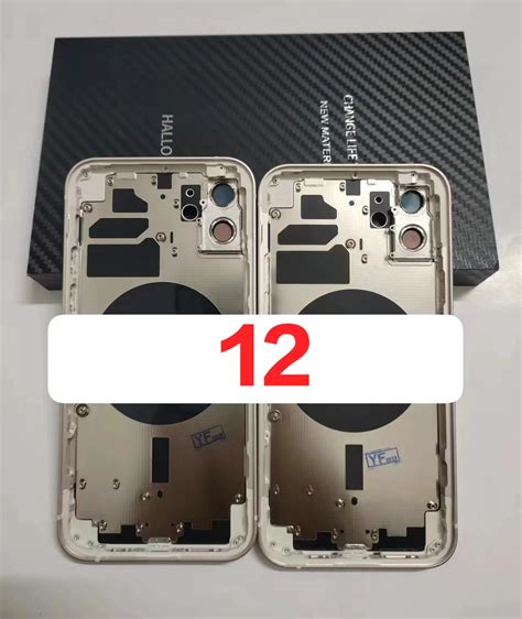 Задний корпус для iPhone 12, батарейный отсек, стекло со средней рамкой ...
