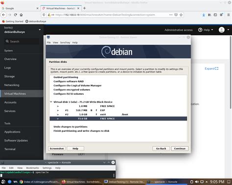 Openstack RDO KVM Hypervisor Debian Testing UEFI Setup On Bare Metal Via Manual Partitioning