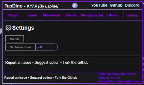 GitHub Fault Utilities TusDino Chrome Dino Mod Menu TusDino Is The Best And Most Advanced