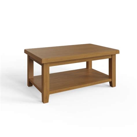 Robus Solid Oak Two Tier Coffee Table