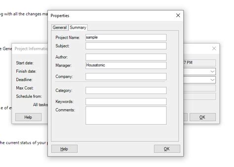 properties project plan 365