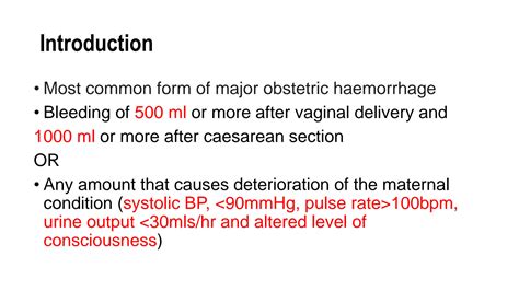 Solution Management Of Pph Prevention And Treatment Cop Studypool