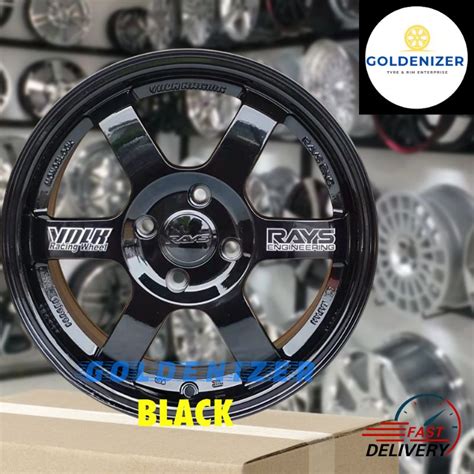 2pcrays Sport Rim 🛞kereta Te37 14inch 15 Inch 16inch 17inch 14 15