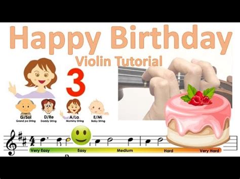 Happy Birthday Violin Notes Happy Birthday Violin Tutorial With Free