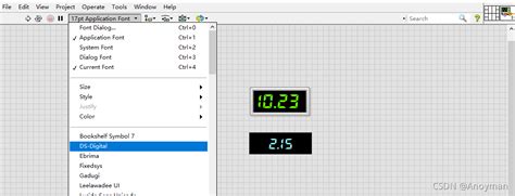 Labview前面板数值控件显示7段led数码管样式lebview数字显示成 Led样式 Csdn博客