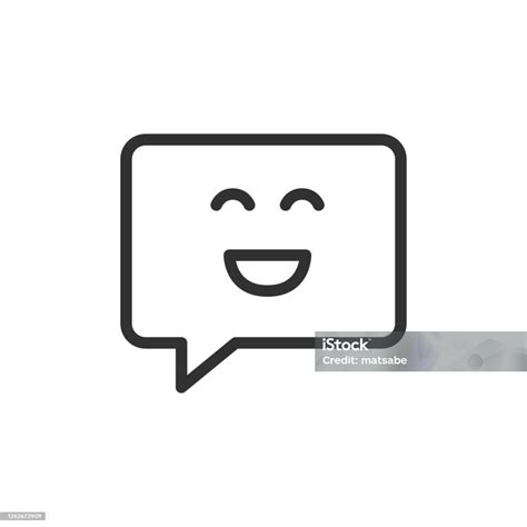 음성 거품 이모티콘 선형 아이콘입니다 편집 가능한 스트로크가 있는 선 검은색에 대한 스톡 벡터 아트 및 기타 이미지 검은색 기포 날씬한 Istock