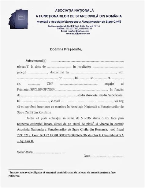 A N F S C R Formular De Adeziune