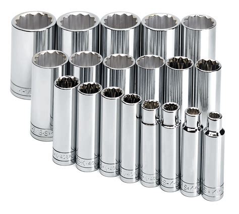 SK PROFESSIONAL TOOLS 1 2 In Drive Size 19 Pieces Socket Set 20K350 4819 6 Grainger