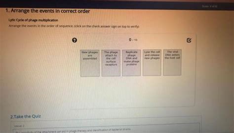 Solved Arrange The Events In Correct Order Lytic Cycle Of Phage 1 Answer Transtutors