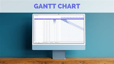Project Plan GANTT Chart Digital Template Excel Google Sheets Etsy