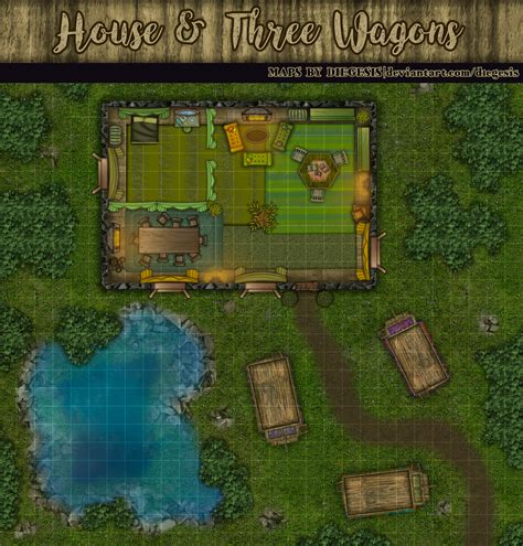 Ttrpg Map House And Three Wagons By D1egesis On Deviantart