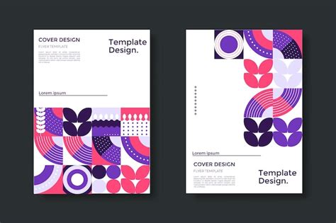 추상적 인 기하학적 모양 패턴 Bauhaus 최소한의 예술 디자인 배경 현대 원형 삼각형 및 사각형 Bauhaus 패턴 배경 포스터 및 유행을 커버 무료 벡터