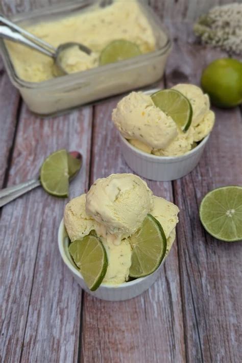 Homemade Lime Ice Cream Refreshing And Aromatic