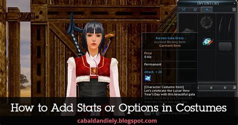 How To Add Stats Or Options In Costumes